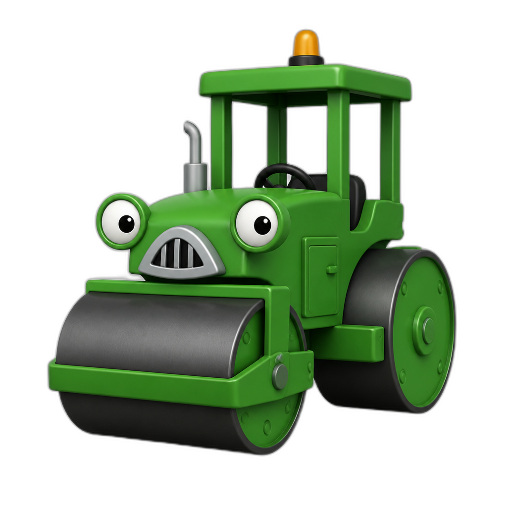 Roley The Green Road Roller(Proper Bob The Builder Design) - AI Emoji ...
