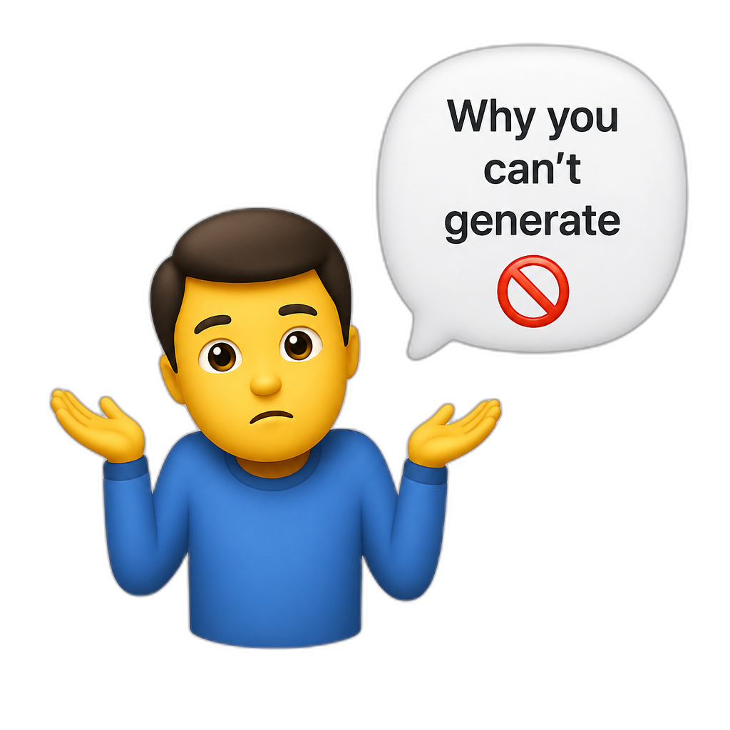 why you cant generate - AI Emoji Generator
